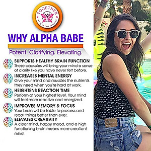 Alpha Babe | Nootropic Supplement | Memory Mood Energy | Nootropics Lions Mane Chaga Ashwagandha