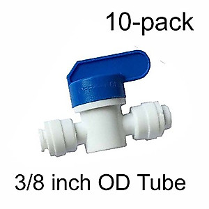 Malida water purifiers Tube Quick Connector Fittings Set of 10 (3/8" switch valve)
