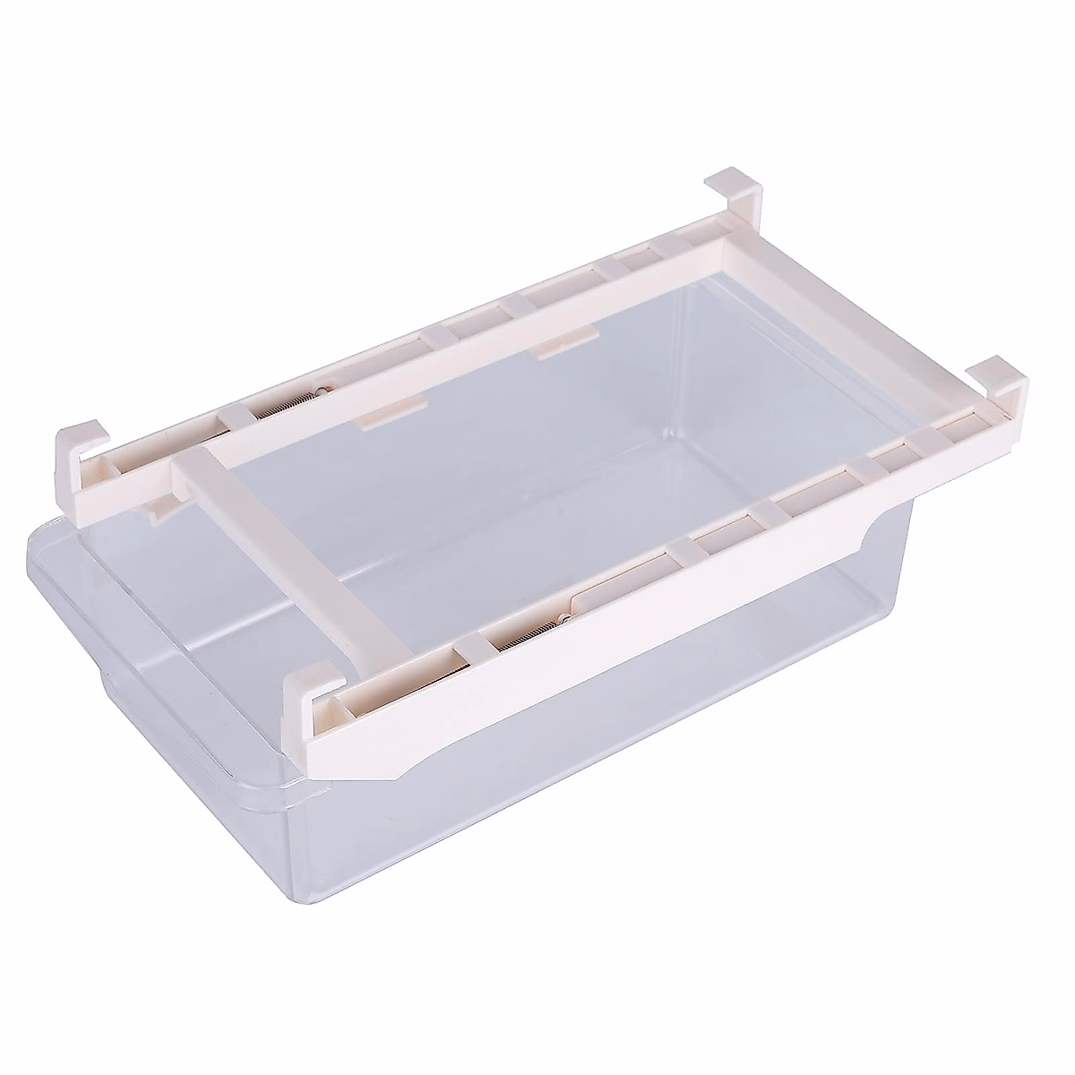 Fridge Drawer Organizer, Refrigerator Organizer Bins Pull Out Shelf Storage Transparent Organizer Fridge Shelf Holder Storage Box for Egg Fruit Vegetable Seafood Meat for Fridge Shelf Under