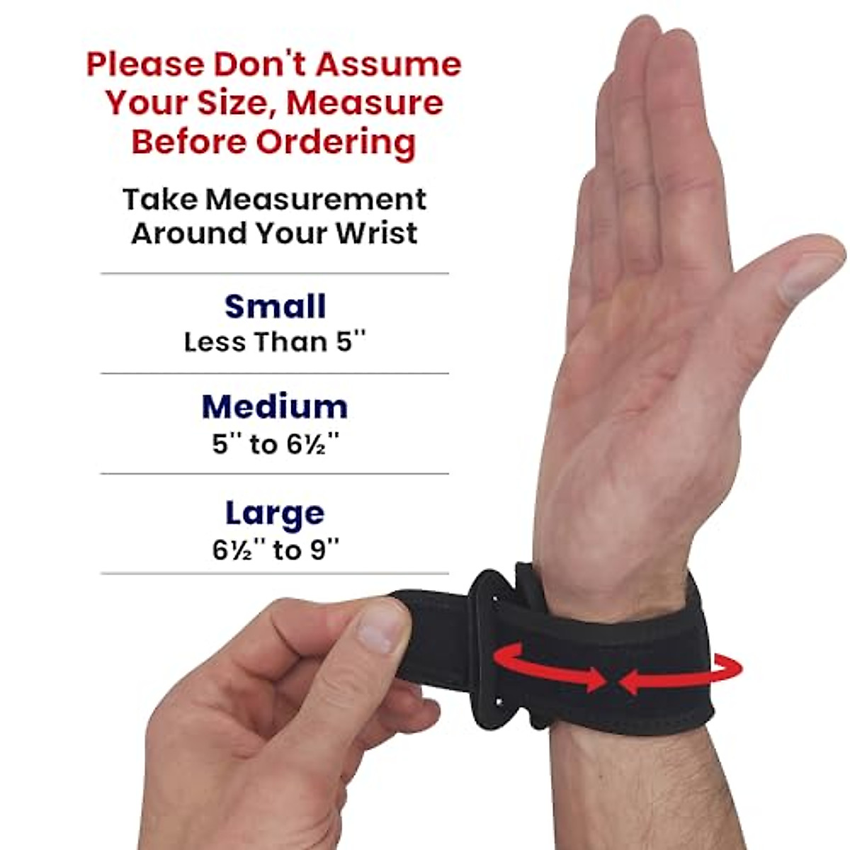 Wrist Wrap Compression Wrist Brace For TFCC Tears | Carpal Tunnel Pain & Tendonitis Relief | Padded Hole For Ulnar | Wrist Support For Working Out | Wrist Wraps for Men Women | Fits Both Wrists (MED)