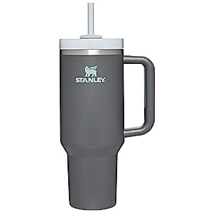 Stanley Quencher H2.0 FlowState Stainless Steel Vacuum Insulated Tumbler with Lid and Straw for Water, Iced Tea or Coffee, Smoothie and More, Charcoal, 40 oz