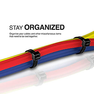 TR Industrial Multi-Purpose UV Resistant Black Cable Ties, 4 inches, 100 Pack