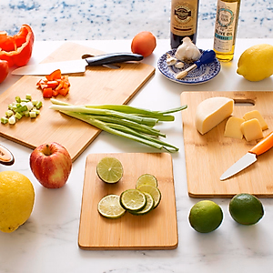 Totally Bamboo 3-Piece Bamboo Wood Cutting Board Set, 3 Assorted Sizes