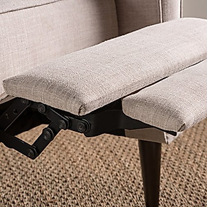 GDFStudio Marston Mid Century Modern Fabric Recliner (Set of 2) (Cream)