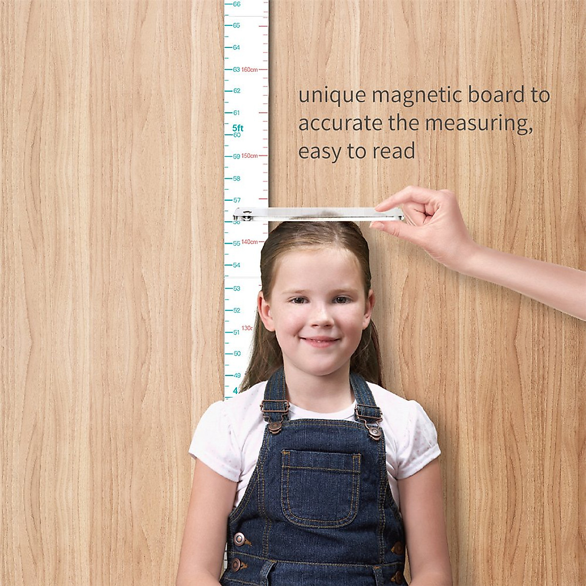 Growth Chart for Kids Height Chart Ruler Wall Decor for Measuring Kids Boys Girls, White (Large 83''x1.97'')