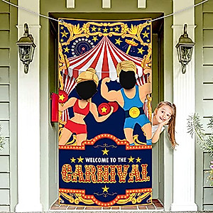 KatchOn, Carnival Photo Booth Backdrop - Large, 72x36 Inch | Carnival Photo Banner for Carnival Theme Party Decorations | Carnival Backdrop, Carnival Decorations for Event | Mardi Gras Decorations