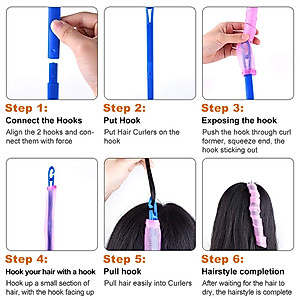 40 PCS Magic Hair Curlers Curls Styling Kit, DIY No Heat Hair Curlers for Extra Long Hair up to 18" (45 cm) - Organic Labs