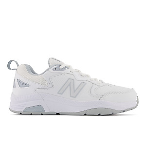 New Balance Women's 857 V3 Casual Comfort Cross Trainer, White/Cyclone, 6