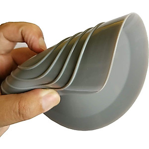 2Pc Gray and Black Tub Stopper, 6 inch Silicone Kitchen Sink Stoppers Bathtub Stopper, Universal Drain Stoppers for Bathroom Sink, Laundry Tub, Utility Sink, Commercial Sink, Drain Cover Plug，Plumbing