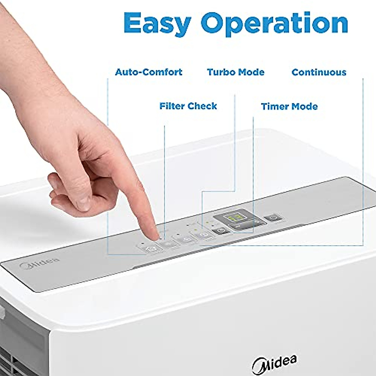 Midea 3,000 Sq. Ft. Energy Star Certified Dehumidifier With Reusable Air Filter 35 Pint - Ideal For Basements, Large & Medium Sized Rooms, And Bathrooms (White)