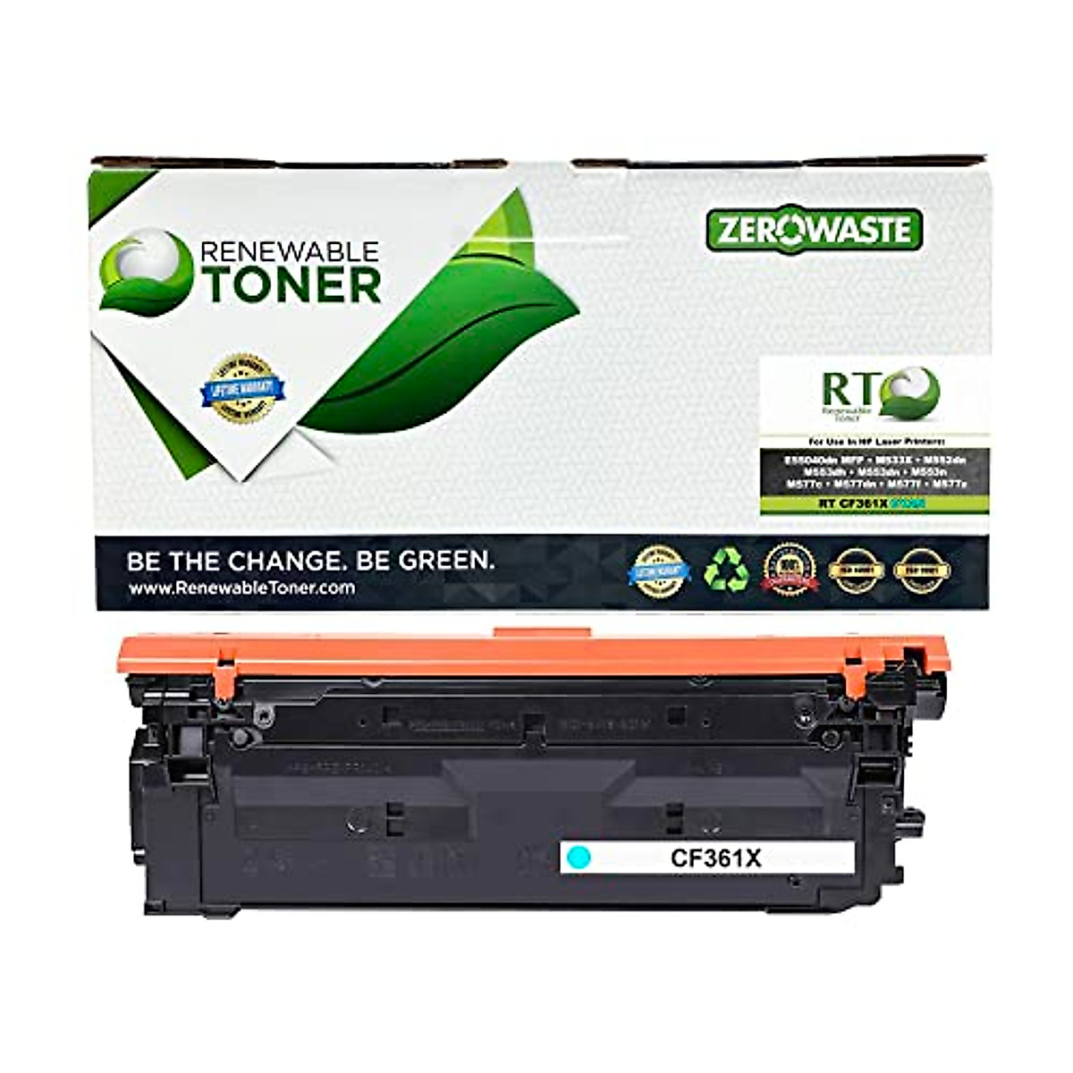 Renewable Toner Compatible Replacement Toner Cartridge Replacement for HP CF361X ( Cyan , 1 pk )