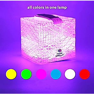 Solight Design Solar Puff Merlin, Rechargeable Color Changing Solar Lantern - Collapsible LED Camping Lantern, Easy Open and Fold, Extreme Weather-Tested (Multicolored)