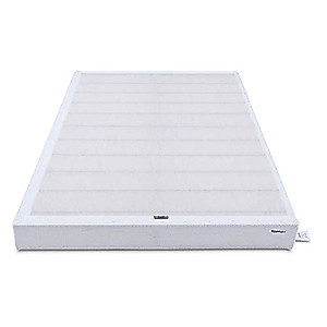 Amazon Basics Smart Box Spring Bed Base, 9-Inch Height Mattress Foundation, Tool-Free Easy Assembly, Cal King, 83"L x 71"W x 9"H, White