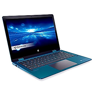 Newest Gateway Touchscreen 11.6 HD 2-in-1 Convertible Laptop in Blue Intel N4020 4GB RAM 64GB SSD Mini-HDMI Webcam Windows 10 S