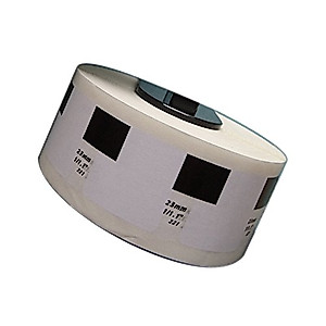 IDIK-11221 Replacement Labels Compatible with Brother DK-1221 Square Labels 23mm x 23mm x 1000pcs/Roll Packed in Individual Printed Retail Box with Permanent Cartridge