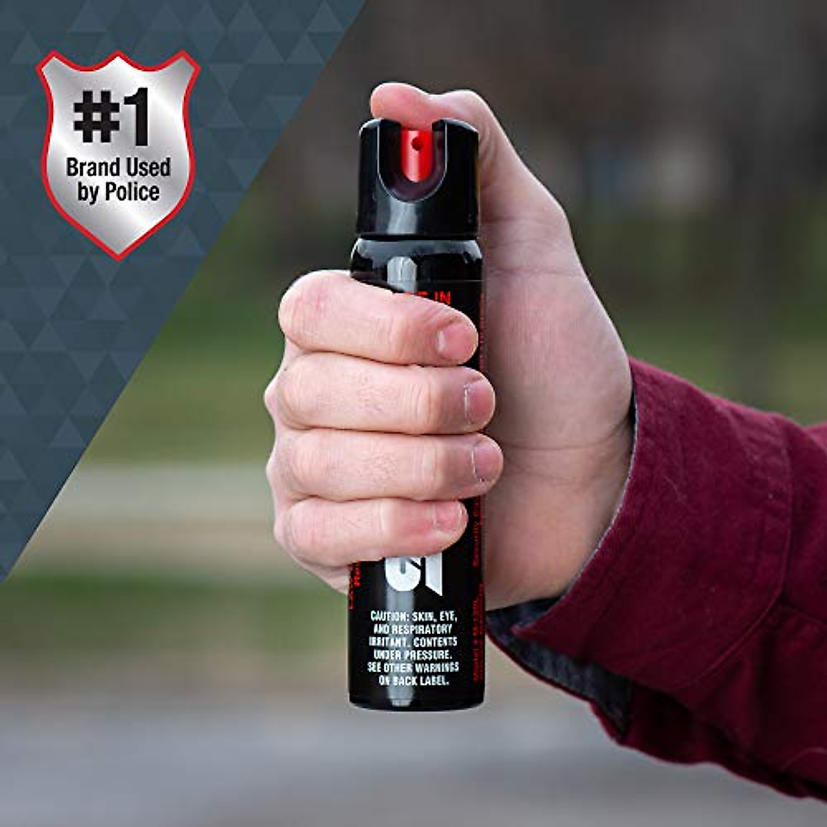 SABRE Magnum 120 3-In-1 Defense Spray, 35 Bursts, 12-Foot (4-Meter) Range, Triple Protection Formula Contains Pepper Spray, CS Military Gas and UV Marking Dye, Extra Large 92.4 Gram Canister
