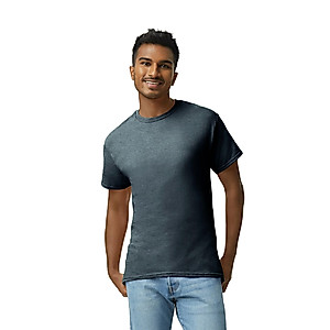 Gildan Adult Ultra Cotton T-Shirt, Style G2000, Multipack, Dark Heather (2-Pack), X-Large