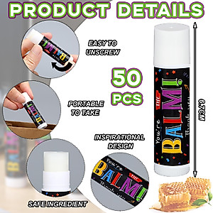 Siifert 50 Inspirational Gifts Lip Balm Bulk for Women Teachers Nurses Mother Coworkers Friends Employee Appreciation Gifts Thank You Gifts Bulk Baby Shower Wedding Bridal Lip Balm Party Favors