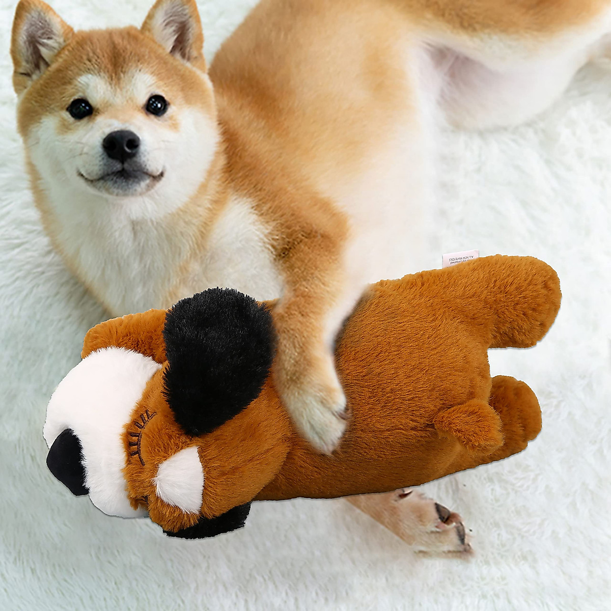 ZALBYUY Heartbeat Puppy Toy, Puppy Sleep Aid Toy, Small Dog Training Toys for Separation Anxiety Relief, Pets Plush Toys for Dogs Cats (Yelow)