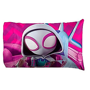 Marvel Spidey & His Amazing Friends Ghost Spider Gwen Twin Size Sheet Set - Super Soft Kids 3 Piece Bedding Set - Fade Resistant Microfiber Sheets
