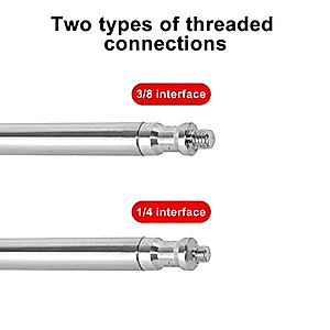 Soonpho 50 inch Extension Grip Crossbar Arm for Heavy Duty C Stand,Solid Boom Pole with 1/4 & 3/8 Thread for Softbox,Reflector,Umbrella,Flags, Diffusion and Other Studio Video Photography Equipment