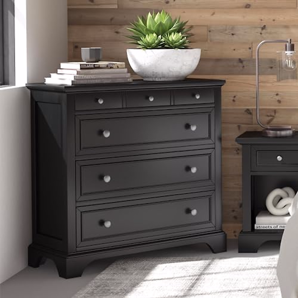 homestyles Black Bedford Four-Drawer Chest