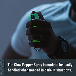 SABRE Pepper Spray, Quick Release Keychain for Easy Carry and Fast Access, Finger Grip for More Accurate and Faster Aim, Maximum Police Strength OC Spray, 0.54 oz, Secure and Easy to Use Safety