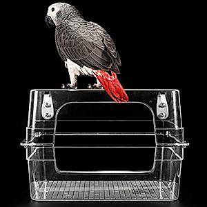 Colorday Large Bird Bath, Birds Bathtub for Amazon Parrots, African Grey, Conure, Cockatiel, Parakeet (13X11X8 inch)