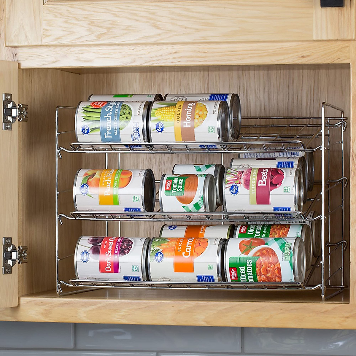 Better Houseware 1448.6 Can Rack Organizer, Chrome