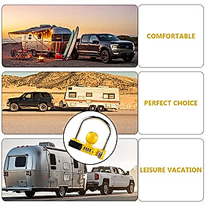 Cenipar Trailer Hitch Lock Universal with Combination Lock, Heavy-Duty Steel Tow Ball Coupler, Fits 1-7/8”, 2”, 2-5/16” Couplers, for Trailer Truck RV SUV Boat Yellow