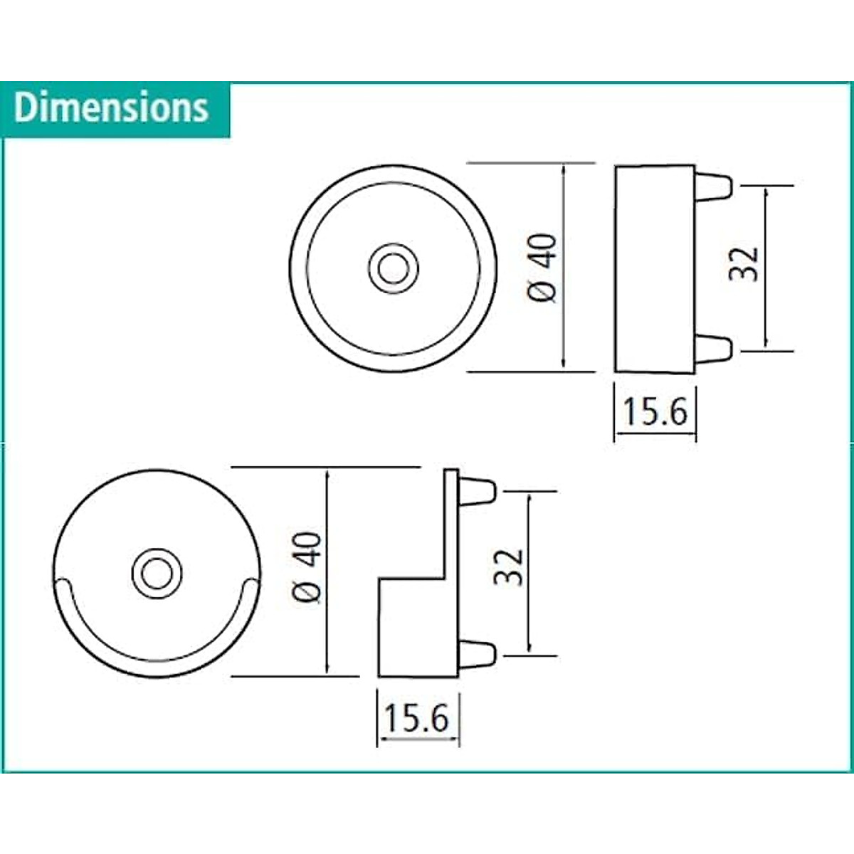 Matte Brass One Pair 1 5/16 Inch Diameter Round Wardrobe Closet Rod End Support Flanges - One Open and One Closed Caps with Installation Screws