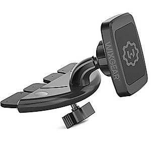 WixGear Rectangular Head Universal CD Slot Magnetic Car Mount Holder, for Cell Phones and Mini Tablets with Fast Swift-Snap Technology