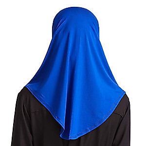 Women Muslim Turban Lady Adjustable Hijab Islamic Stretch Elastic Head Cover Blue