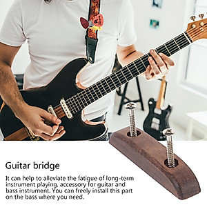 Artibetter 2pcs Rosewood Guitar Thumb Rest Bass Finger Rest with Mounting Screws