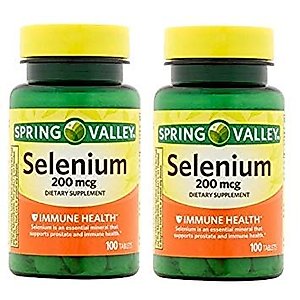 Spring Valley - Selenium 200 mcg, 100 Tablets (Pack of 2)