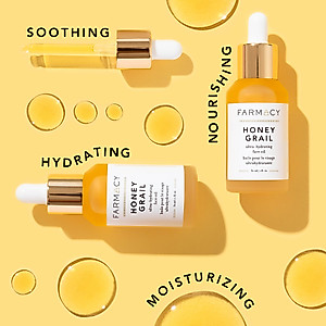 Farmacy Hydrating Face Oil - Honey Grail Nourishing Oil for Skin & Hair - Infused with Sea Buckthorn Oil, Rosehip Oil & Buckwheat Honey to Moisturize & Maintain a Healthy Skin Barrier (30ml)