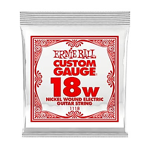 Ernie Ball Nickel Wound Single Guitar Strings 3-Pack .018 Gauge 3-Pack