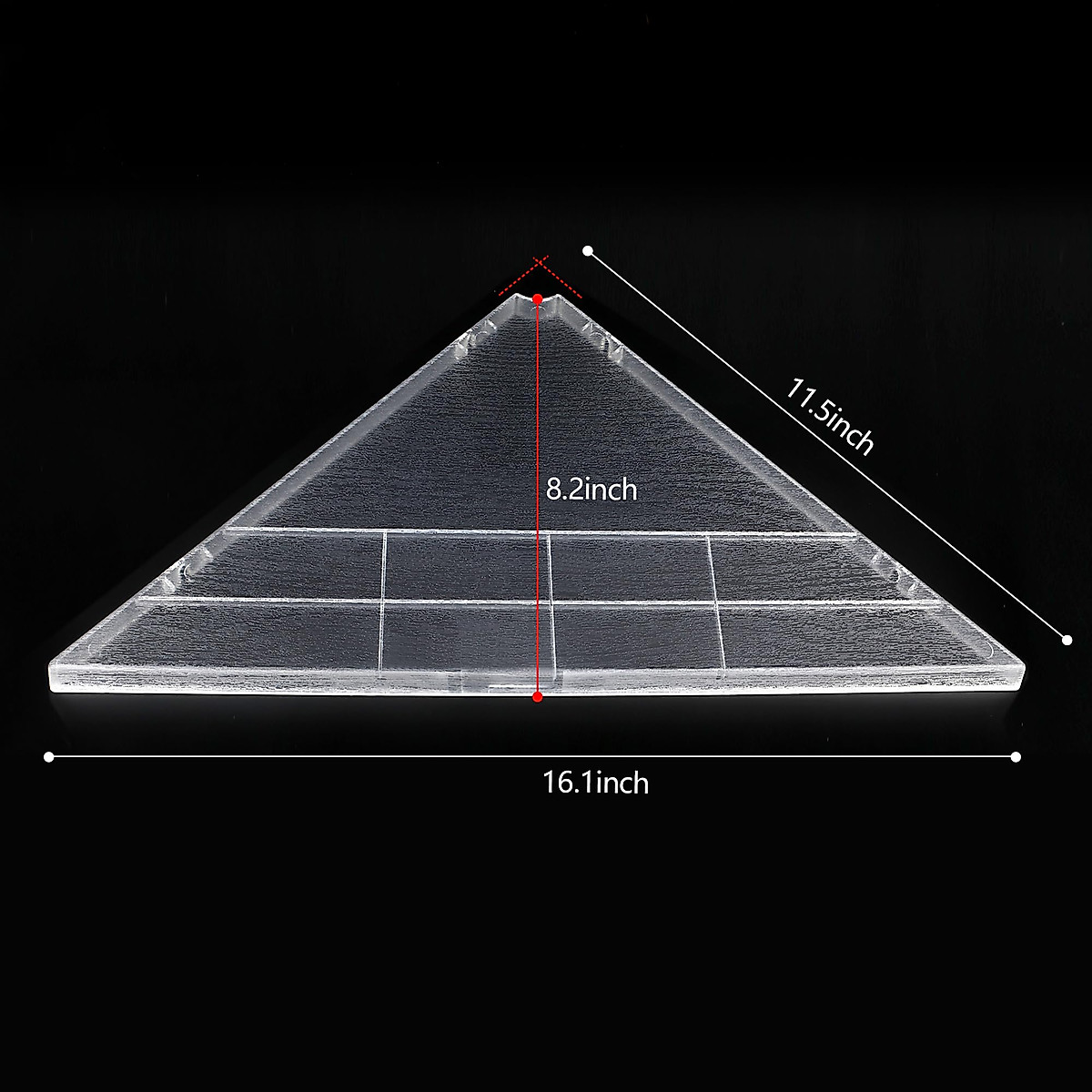 evron Corner Mounting Shelf,Easy to Install Wall Corner Shelf,Wood Immitation with Hole Pattern,Set of 2 (Clear)