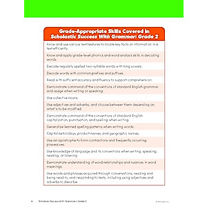 Scholastic Success with Grammar Grade 2 Workbook