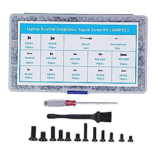 Electronic Repair Screws Kit, 600Pcs Various Sizes Standard Design Computer Screw for Electronics