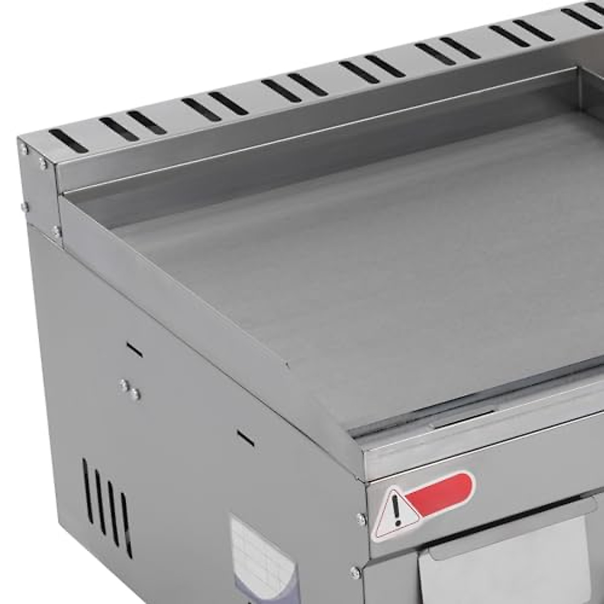 CRYBY Gas Griddle, 6L/1.59Gal Stainless Steel Griddle & Deep Fryer Combo Gas Deep Fryer Gas Grill Griddle with Oil Draining Basket, Lid & 3 Spice Boxes, Commercial Griddle with Fryer for RV, Camping