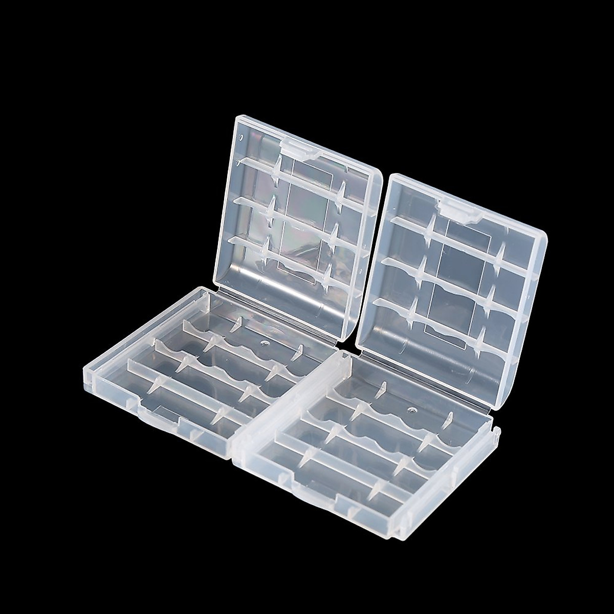 Battery Case,10 Pcs Multifunctional Transparent Hard Plastic Case Holder Storage Box for AA AAA Battery,for Travel, Camping, Hiking or at Home