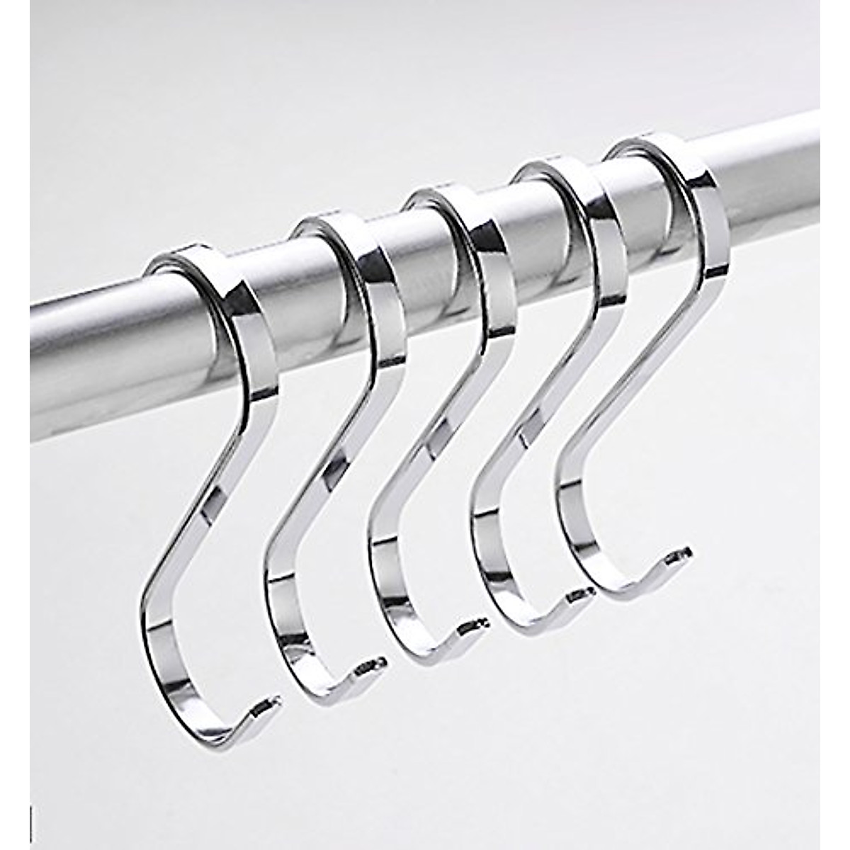 Castuvy Cazlangtvy 9PCS 304 Stainless Steel 3 inch S Flat Hook S Shape Durable Hook Kitchen Pot Storage Box, Bedroom and Office, Home, Garden, Workplace, Outdoor, Silver, 3inch x0.9inch