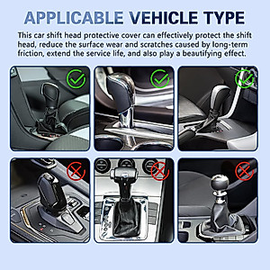 Middrivr Car Gear Shift Knob Cover, Car Shifter Cover, Anti-Slip Auto Knob Gear Stick Protector, Automotive Interior Accessories Silicone Automatic Stick Shift Cover Universal for Most Vehicles