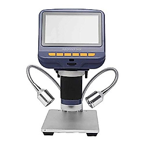 Andonstar AD106S Digital Solder Microscope Electronic Repair Coin Collection Jewelry Appraisal Antique Authentication and Children Biology Slides Observation 200X Magnification with 4.3-inch Display