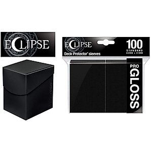 Ultra Pro Eclipse PRO 100+ Deck Box and Glossy Sleeves Black