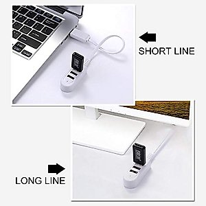 Lysee Data Cables - Multi-Function USB 3A Charger Expansion Multi-Port Converter HUB Hub for Laptop Desktop Port Splitter in Stock - (Color: White, Cable Length: 30CM)