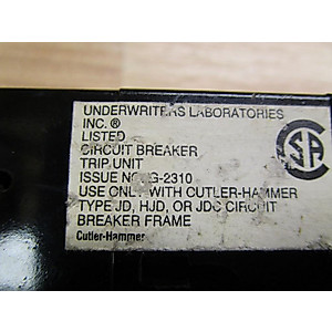 CUTLER HAMMER JT3200T 200AMP, Thermal Magnetic, Trip Unit, 600VAC MAX, 3POLE, Type JT