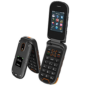 Plum RAM Plus 4G Volte Unlocked Rugged Flip Phone 2022 Model ATT, Tmobile, Speed Talk, Consumer Cellular- Orange