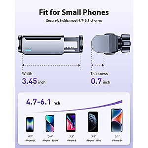CAFELE Car Vent Phone Holder, [Firmly Grips Your Vent, Never Fall Off] Auto-Clamping Air Vent Phone Holder Car, Phone Mount Car Fit for iPhone 14 13 12 Mini Pro 11, SE(2020), XR, X, XS iPhone 8 7